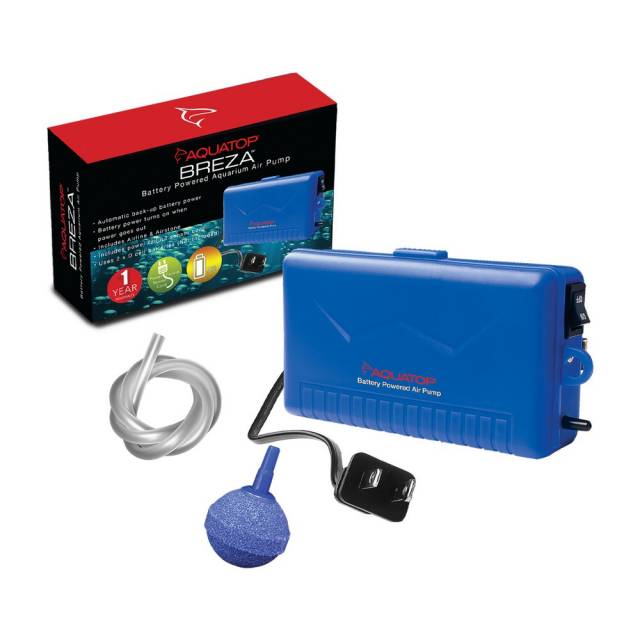 AQUATOP AC-DC-ONE BREZA Battery Powered Air Pump w/ AC Power Failure S ...